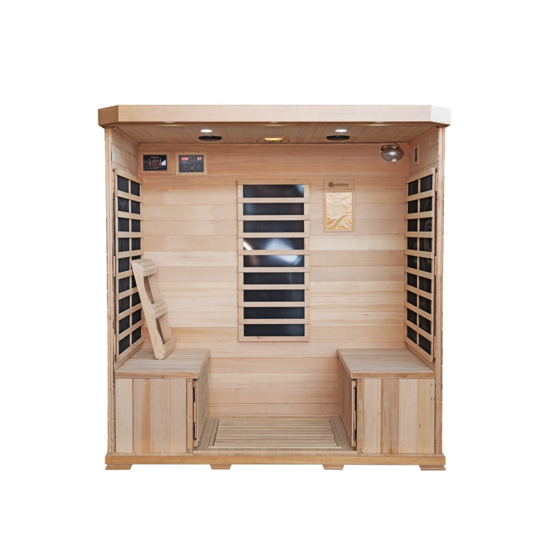 Heatwave Sonoma 4-Person Hemlock Infrared Sauna with 9 Carbon Heaters | Wayfair